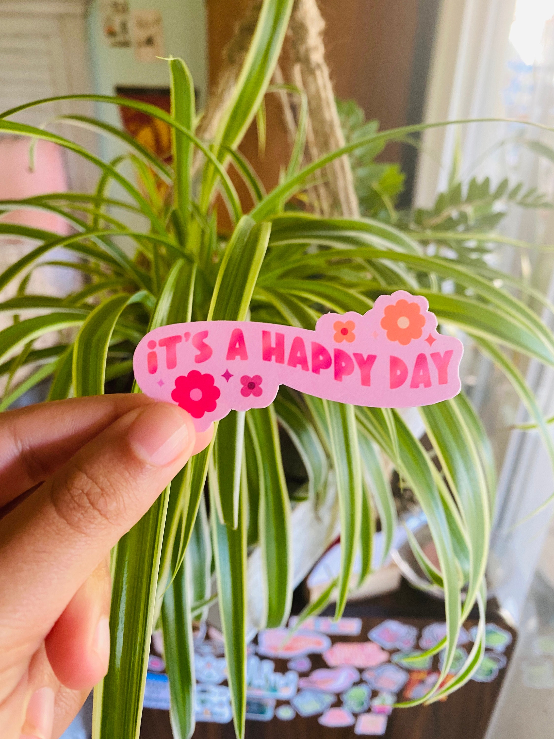 Sets Paper Uplifting Sticker|Sticker Aesthetic Happy Day Waterproof ...