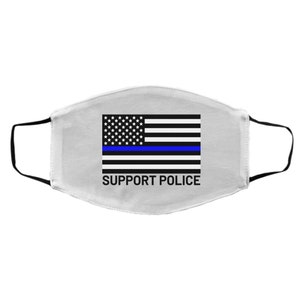 Support Police Blue Line American Flag Med/lg Face Mask - Etsy
