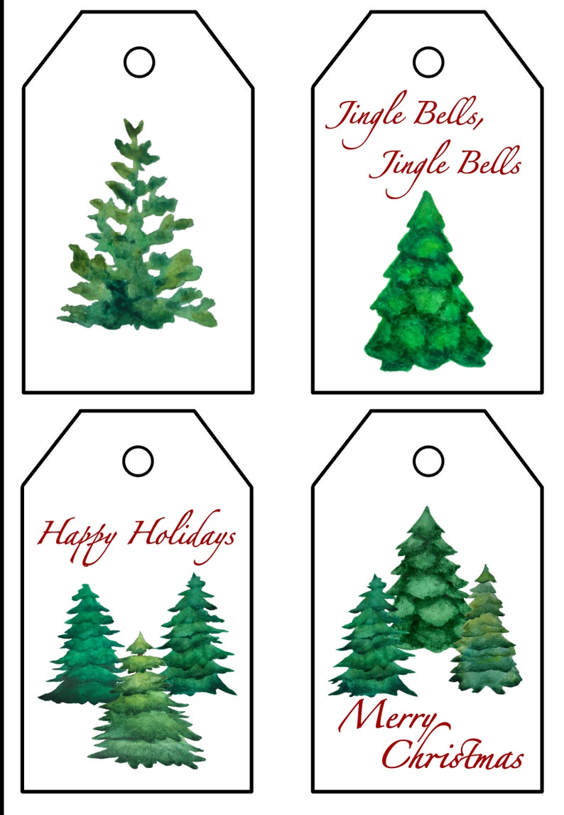 Hand Painted Watercolor Pine Tree Clip Art - Digital Download | Clipart ...