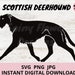 Scottish Deerhound Dog Gaiting Digital Download SVG JPG PNG Clipart - Etsy