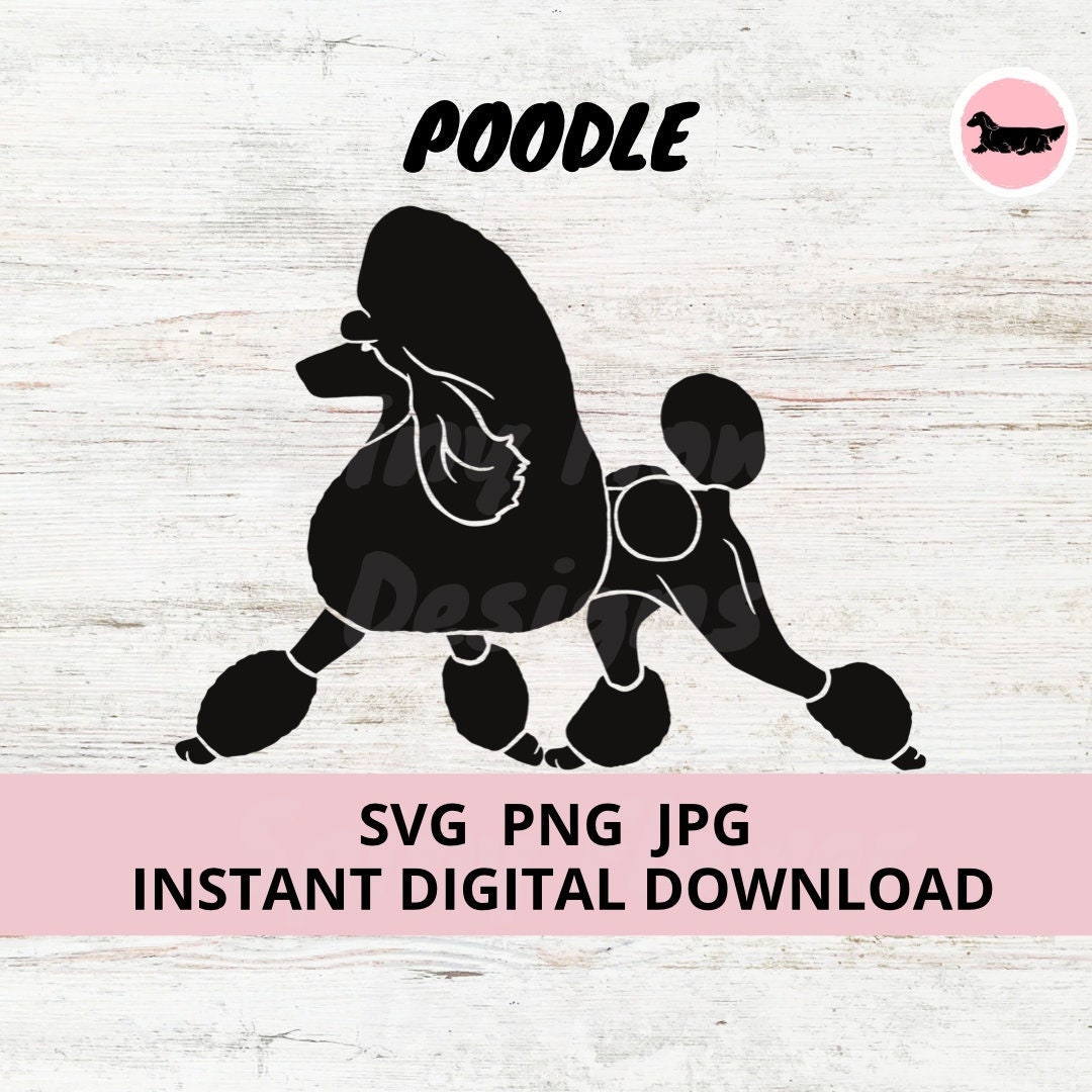 Poodle (continental Clip) Dog Gaiting Digital Download SVG JPG PNG ...