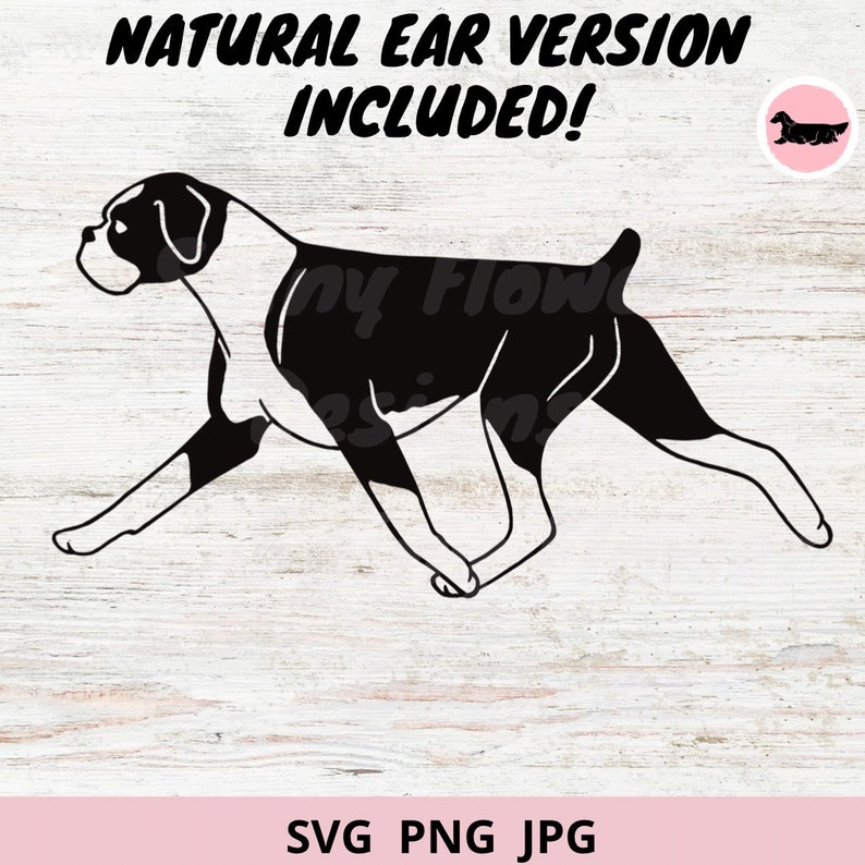 Boxer Dog Gaiting Digital Download SVG JPG PNG Clipart - Etsy