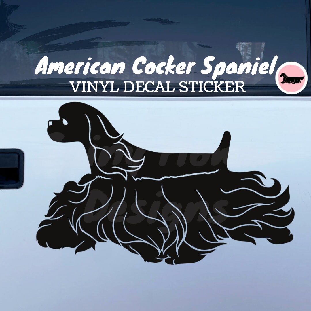 American Cocker Spaniel Dog Vinyl Decal / Bumper Sticker - Etsy