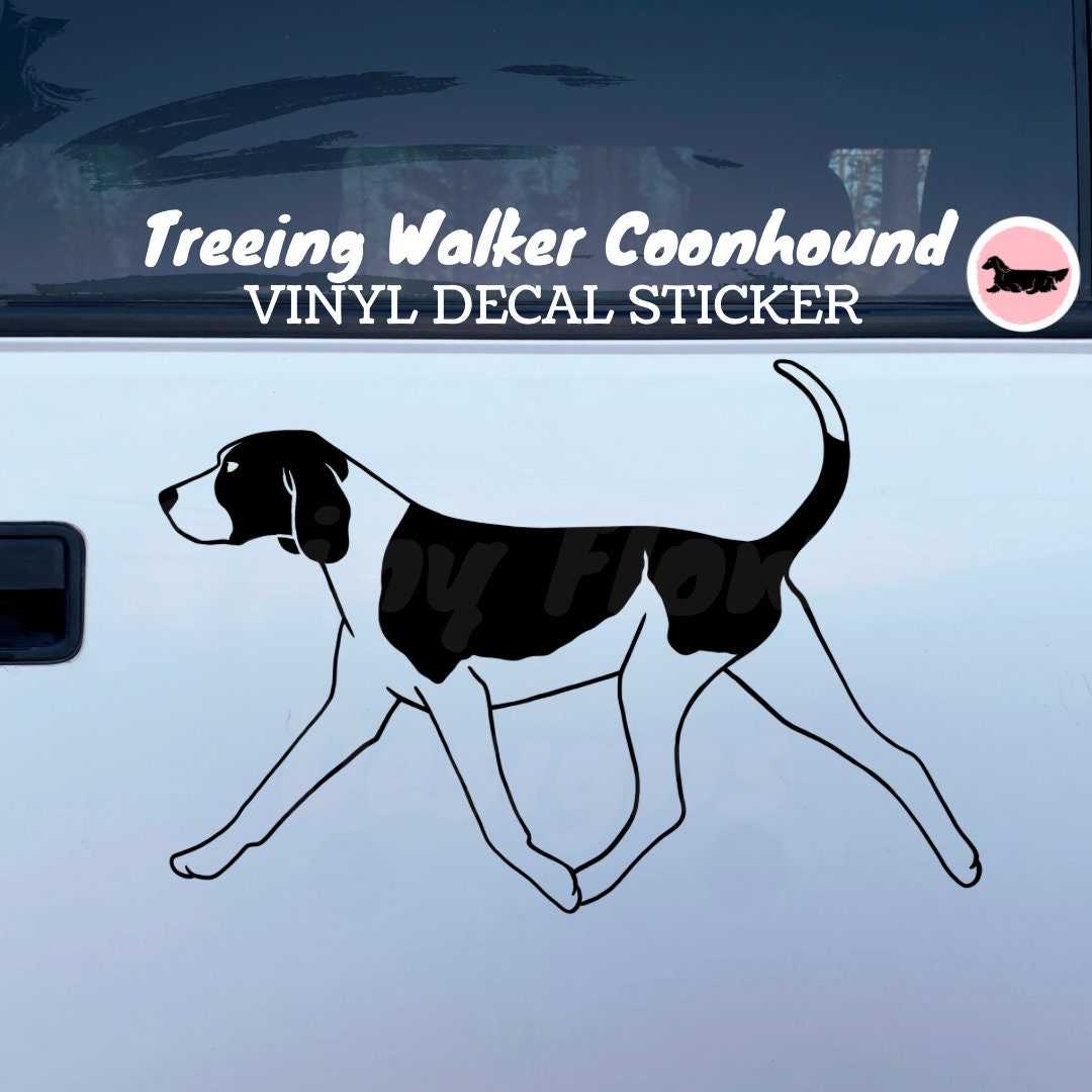 Treeing Walker Coonhound Dog Bench Vinyl Decal / Bumper Sticker - Etsy