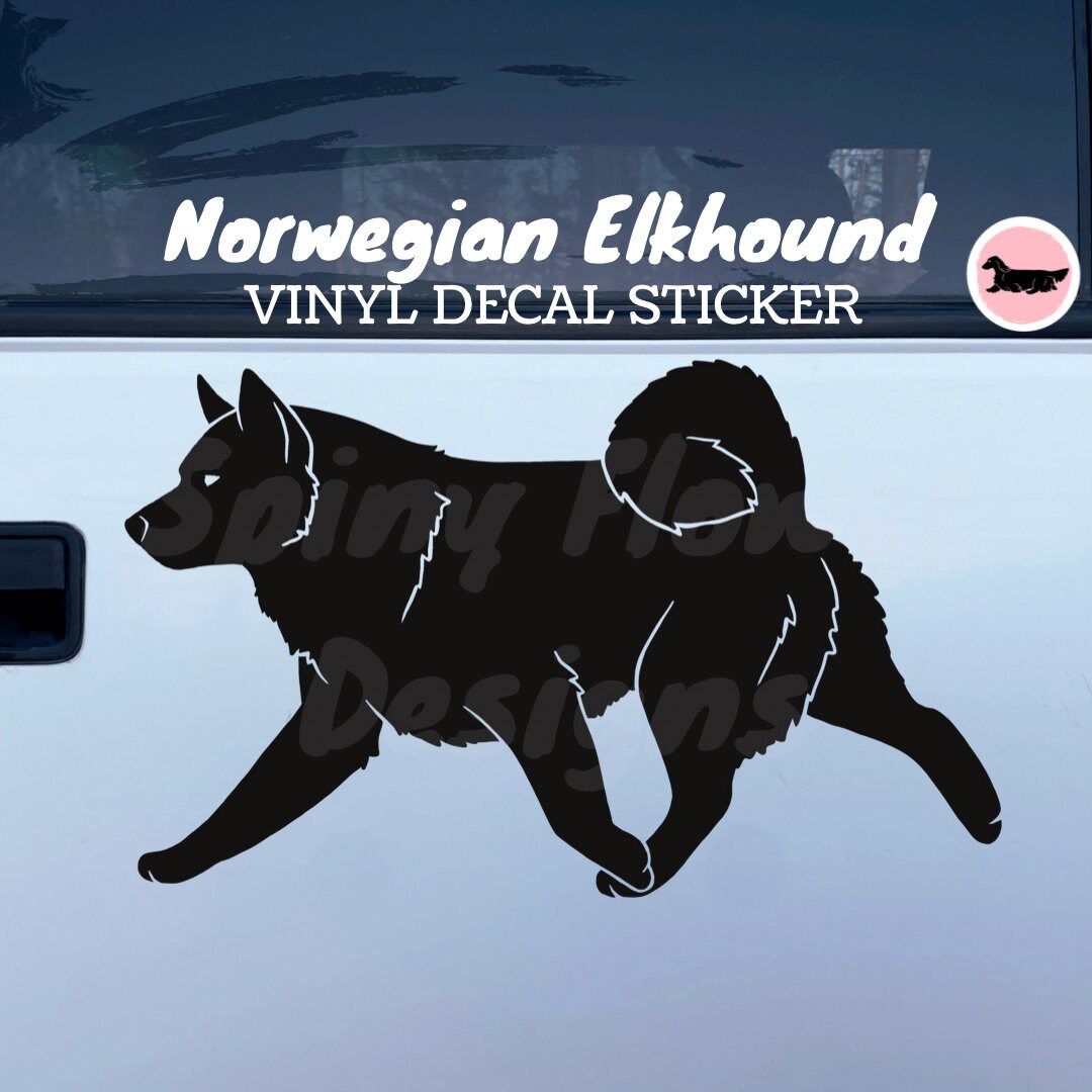 Norwegian Elkhound Dog Vinyl Decal / Bumper Sticker - Etsy