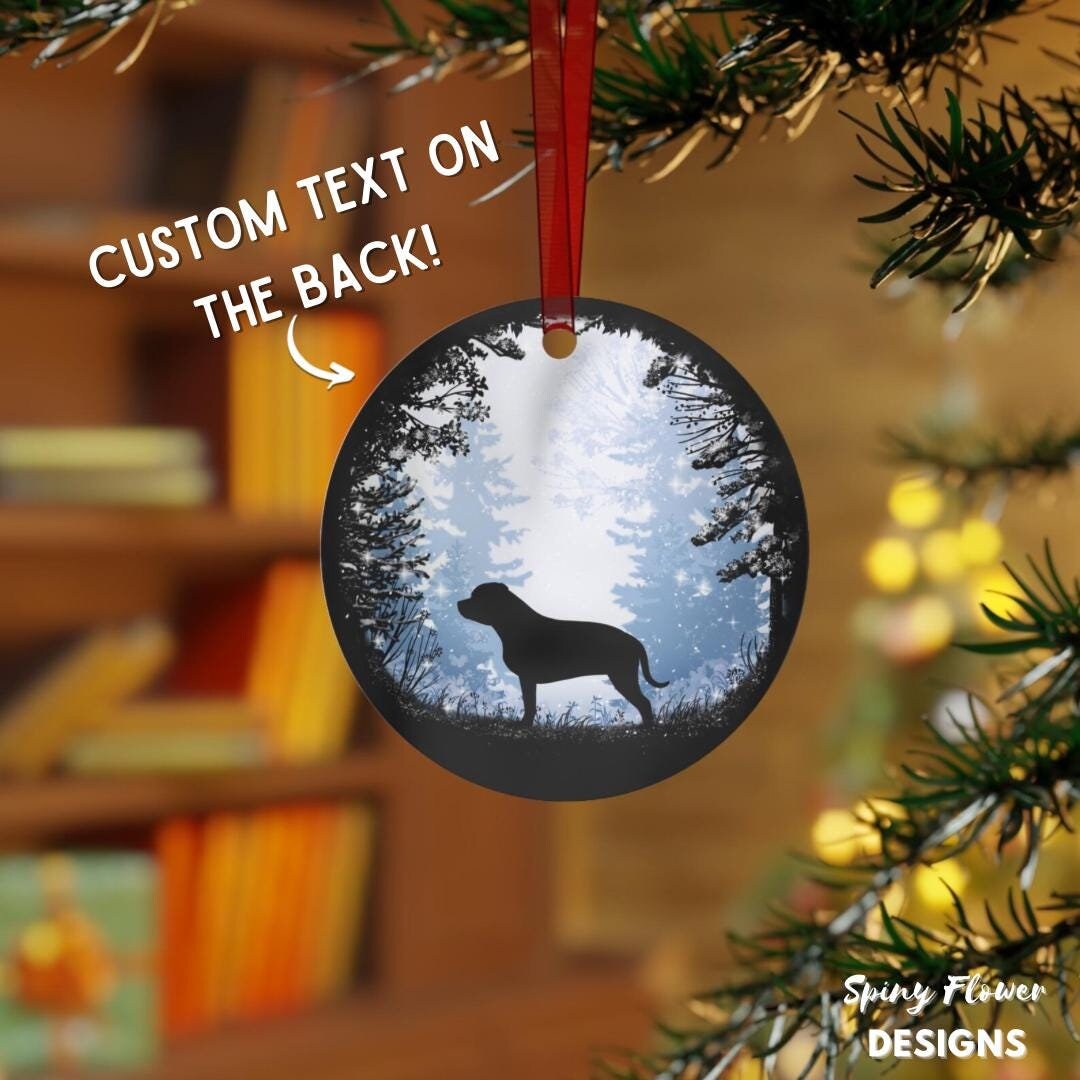 Staffordshire Bull Terrier Personalizable Metal Holiday Christmas ...
