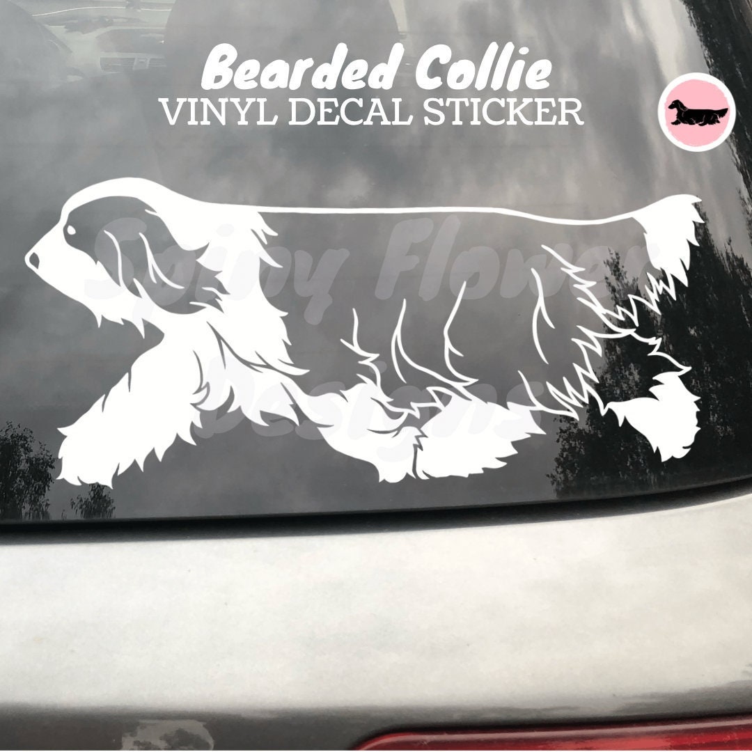 Bearded Collie Dog Vinyl Decal / Bumper Sticker - Etsy