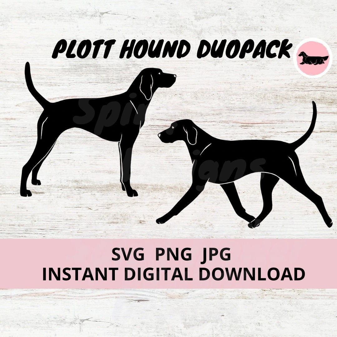 Plott Hound Dog 2 Pack Duopack Digital Download SVG JPG PNG Clipart - Etsy