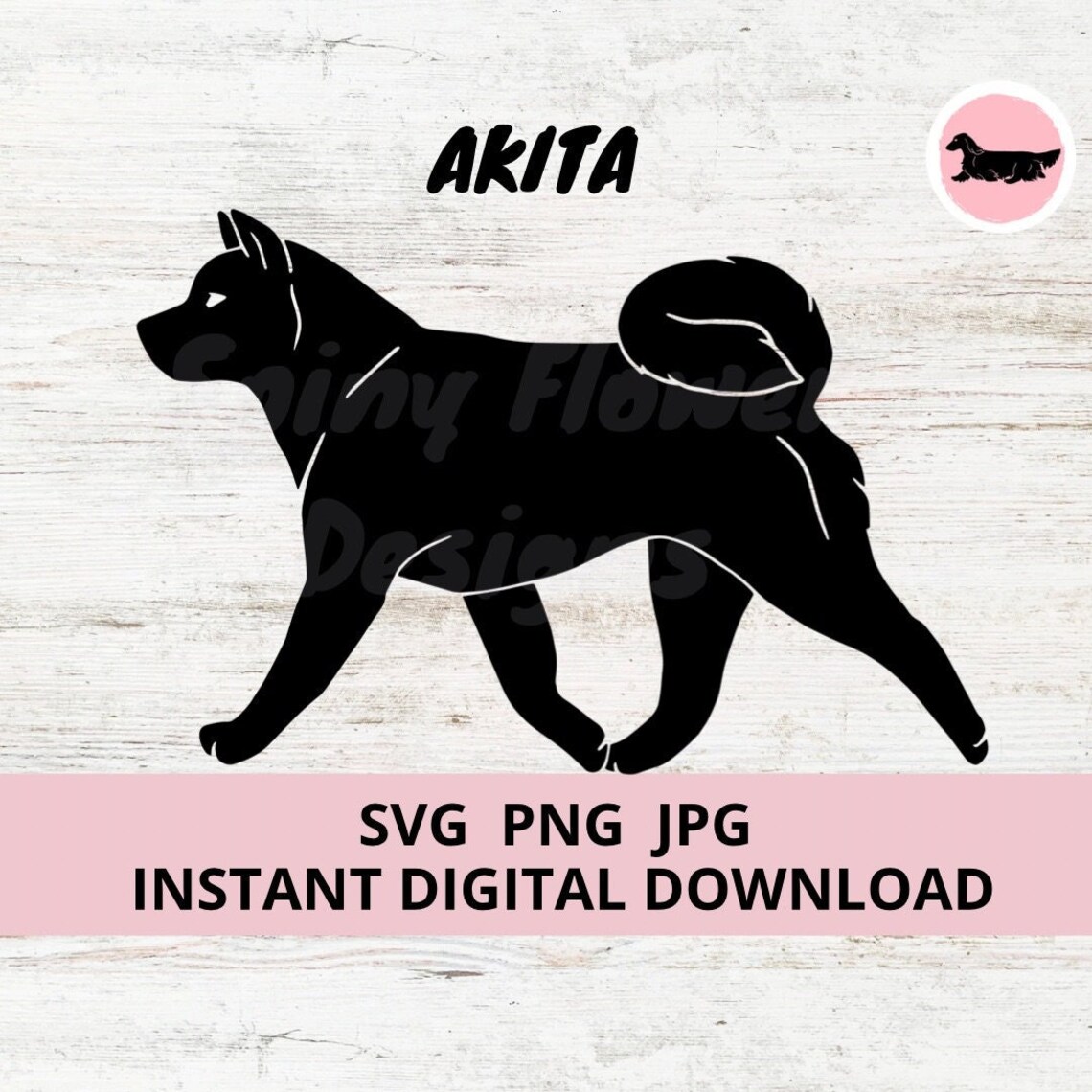 Akita Dog Gaiting Digital Download SVG JPG PNG - Etsy