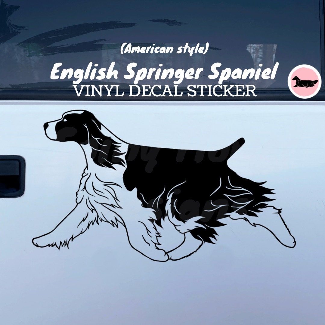 English Springer Spaniel American Style Gaiting Dog Vinyl Decal ...