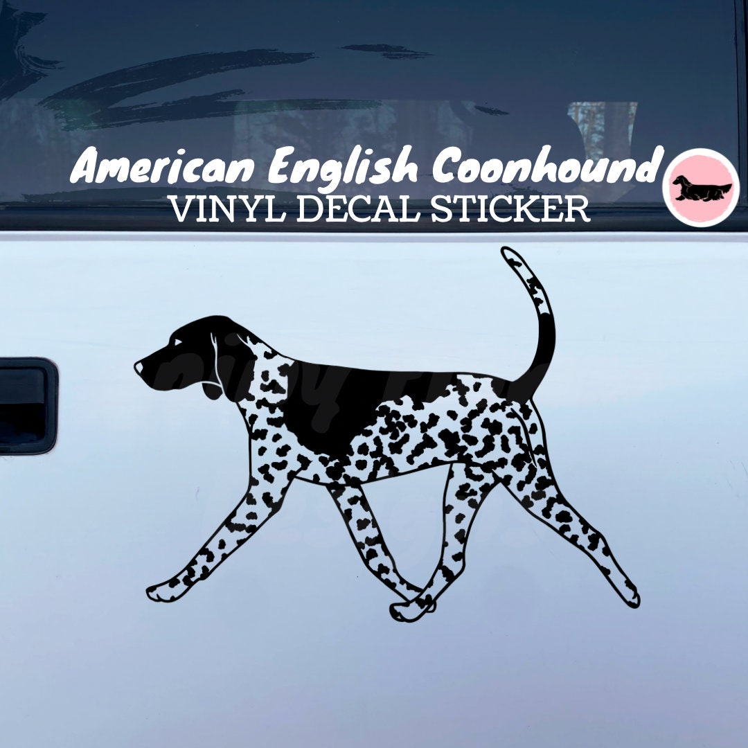 American English Coonhound Dog Bench Vinyl Decal / Bumper Sticker - Etsy