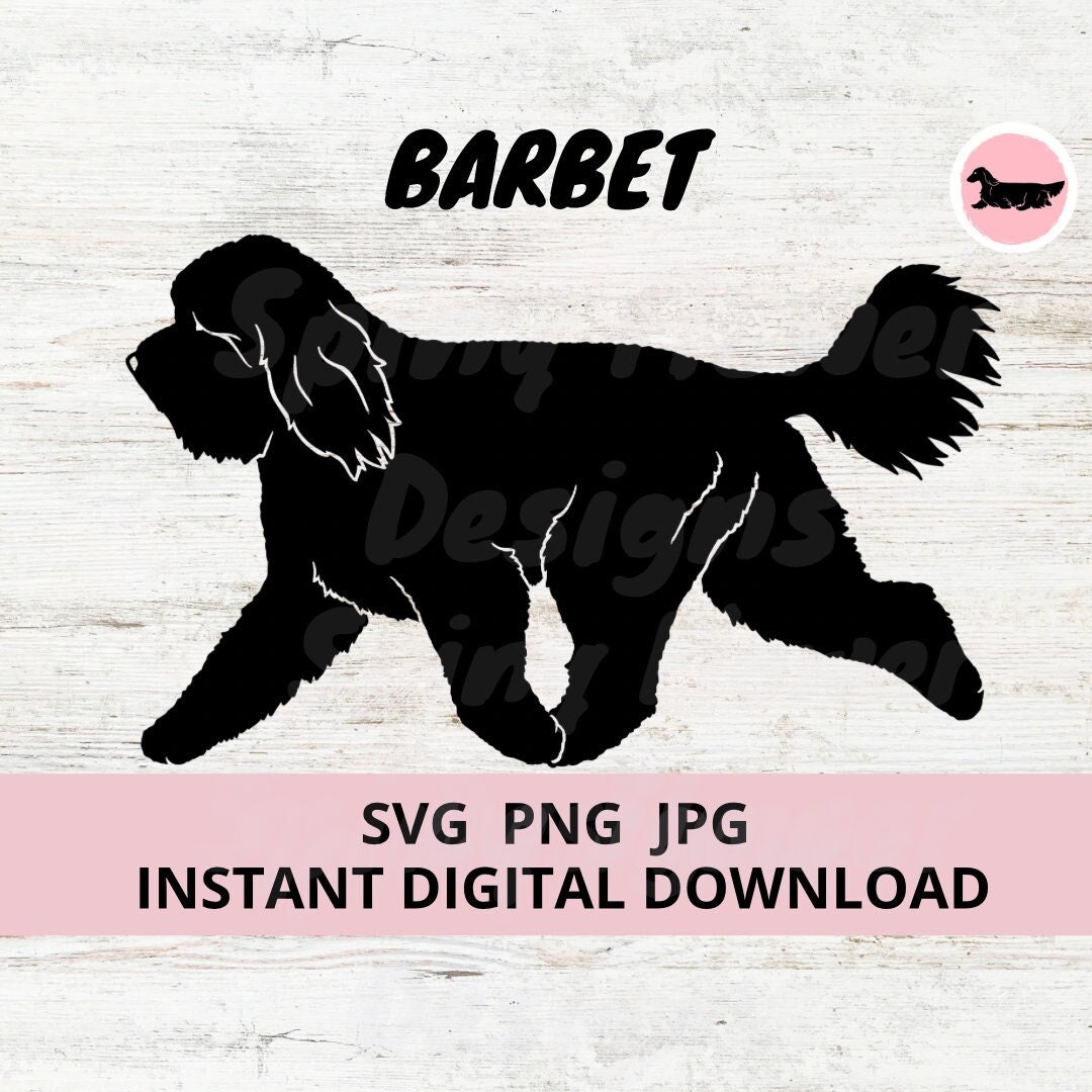 Barbet Dog Gaiting Digital Download SVG JPG PNG Clipart - Etsy