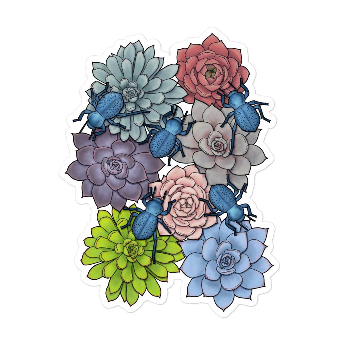 Blue Death Feigning Beetle Sticker - Etsy