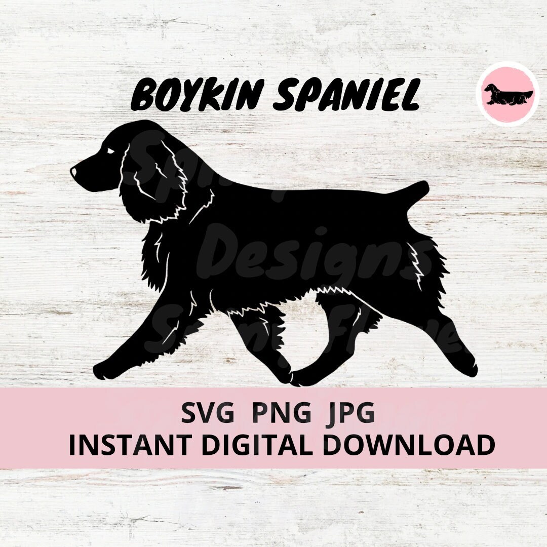 Boykin Spaniel Dog Gaiting Digital Download SVG JPG PNG Clipart - Etsy