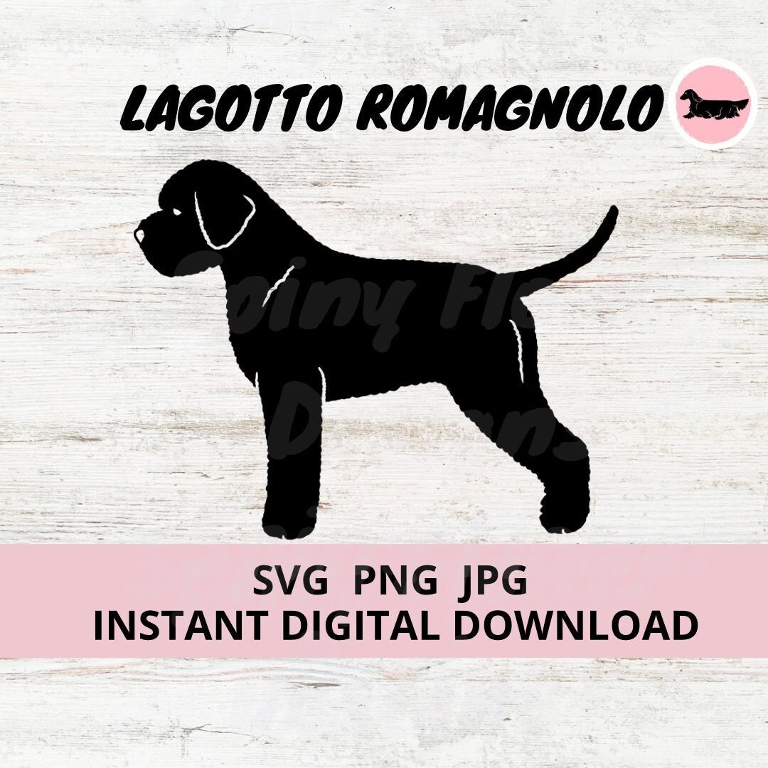 Lagotto Romagnolo Dog Standing Digital Download SVG JPG PNG Clipart - Etsy