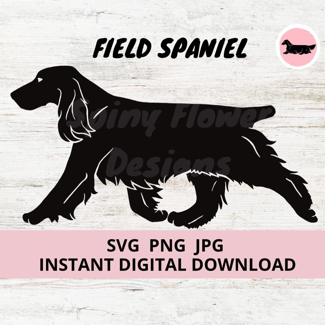 Field Spaniel Dog Gaiting Digital Download SVG JPG PNG Clipart - Etsy