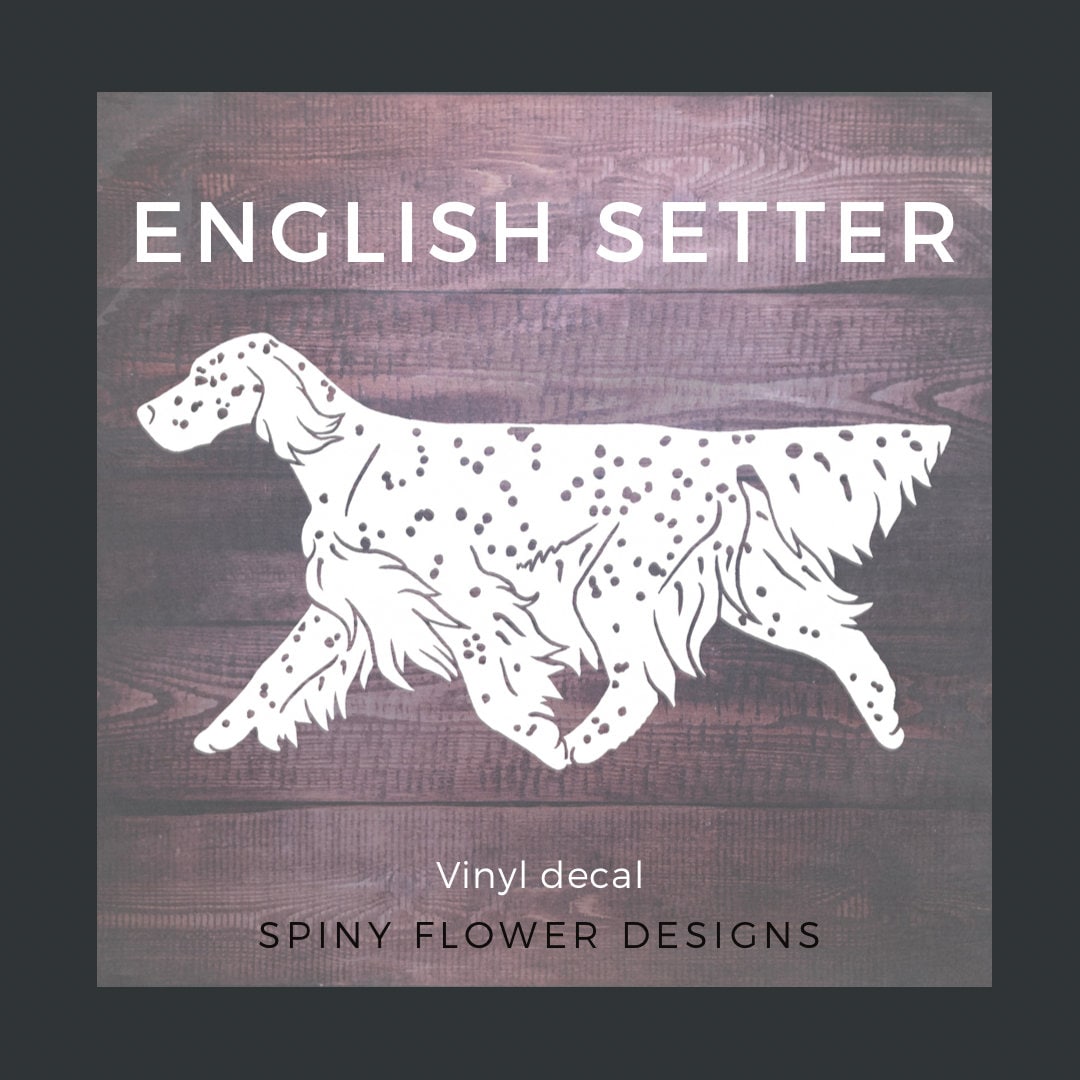 English Setter Dog Vinyl Decal / Bumper Sticker | Etsy