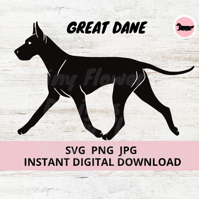 Great Dane Dog Gaiting Digital Download SVG JPG PNG Clipart - Etsy