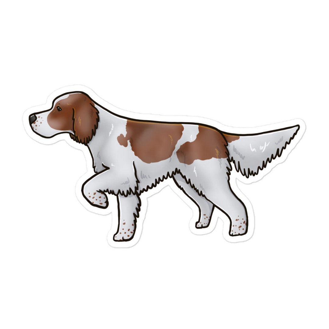 Cute Irish Red and White Setter Chibi Pointing Hunting Dog Sticker - Etsy