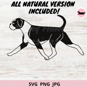 Boxer Dog Gaiting Digital Download SVG JPG PNG Clipart - Etsy