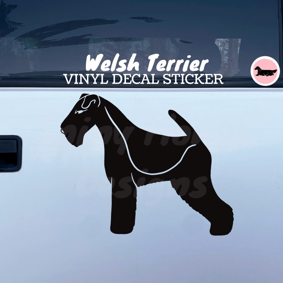 Welsh Terrier Dog Standing Vinyl Decal / Bumper Sticker - Etsy