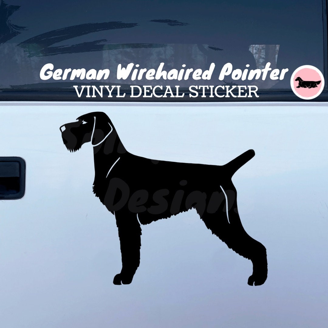 German Wirehaired Pointer Deutsch Drahthaar Standing Dog Vinyl Decal ...