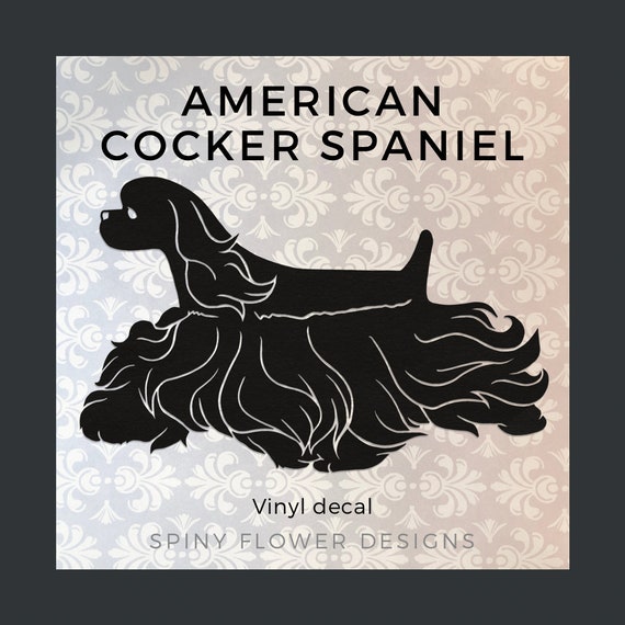 American Cocker Spaniel Dog Vinyl Decal / Bumper Sticker | Etsy
