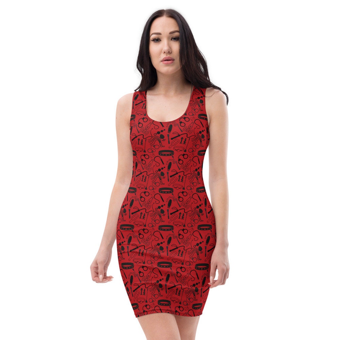 Sexy Fetish Sublimation Printed Cut And Sew Dress In Red And Etsy