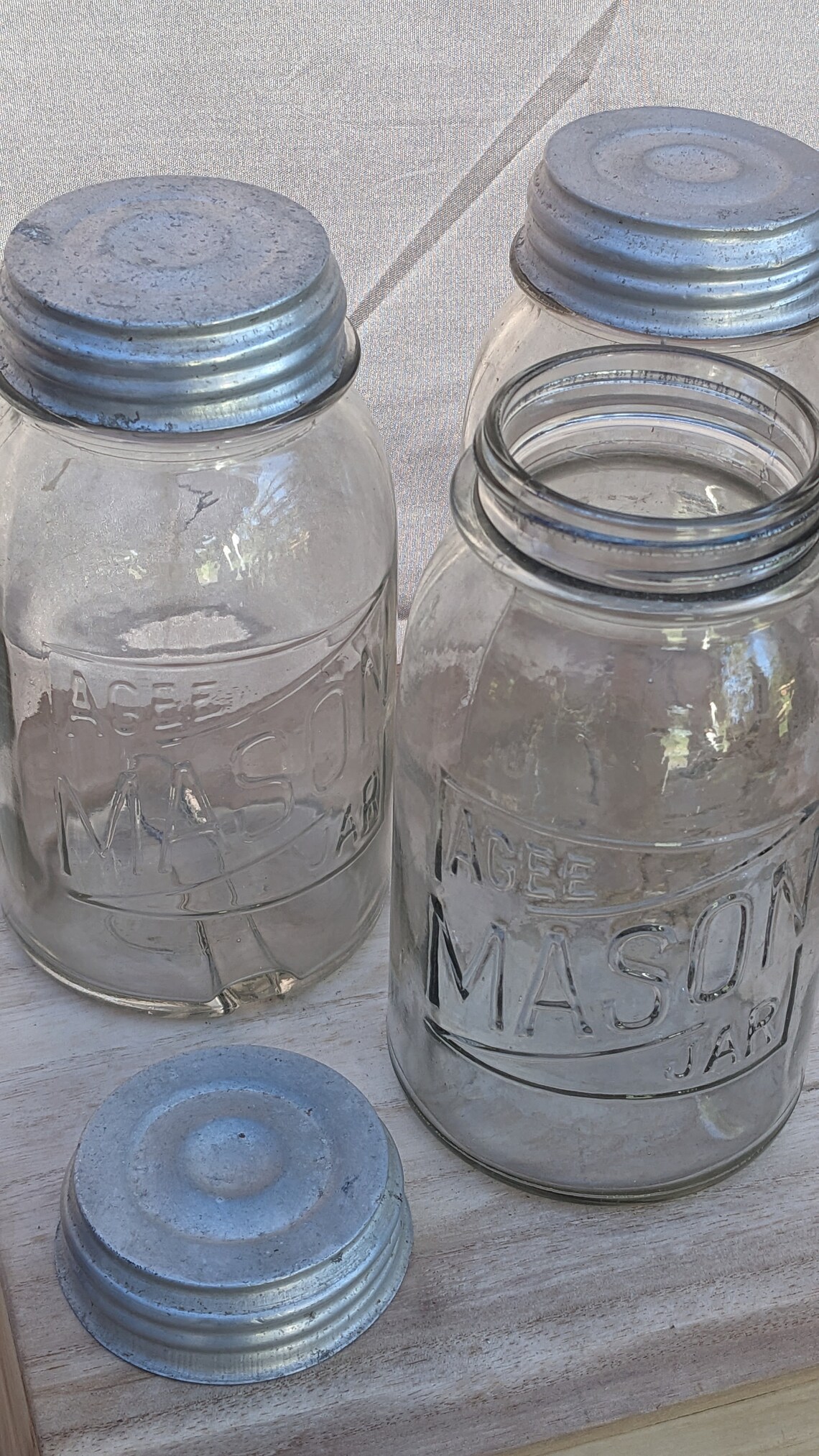 Agee Mason Jars With Zinc Lid Set of 3 - Etsy