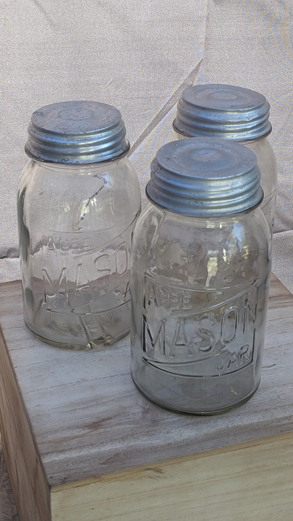 Agee Mason Jars With Zinc Lid Set of 3 - Etsy