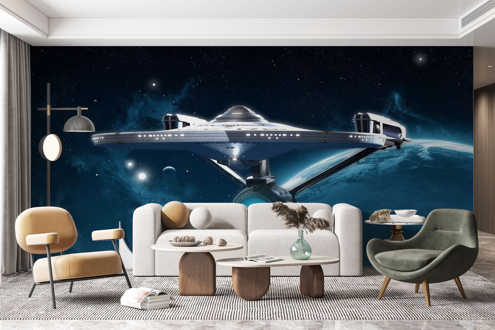 Star Trek Wall Mural Removeable Peel and Stick Wallpaper - Etsy