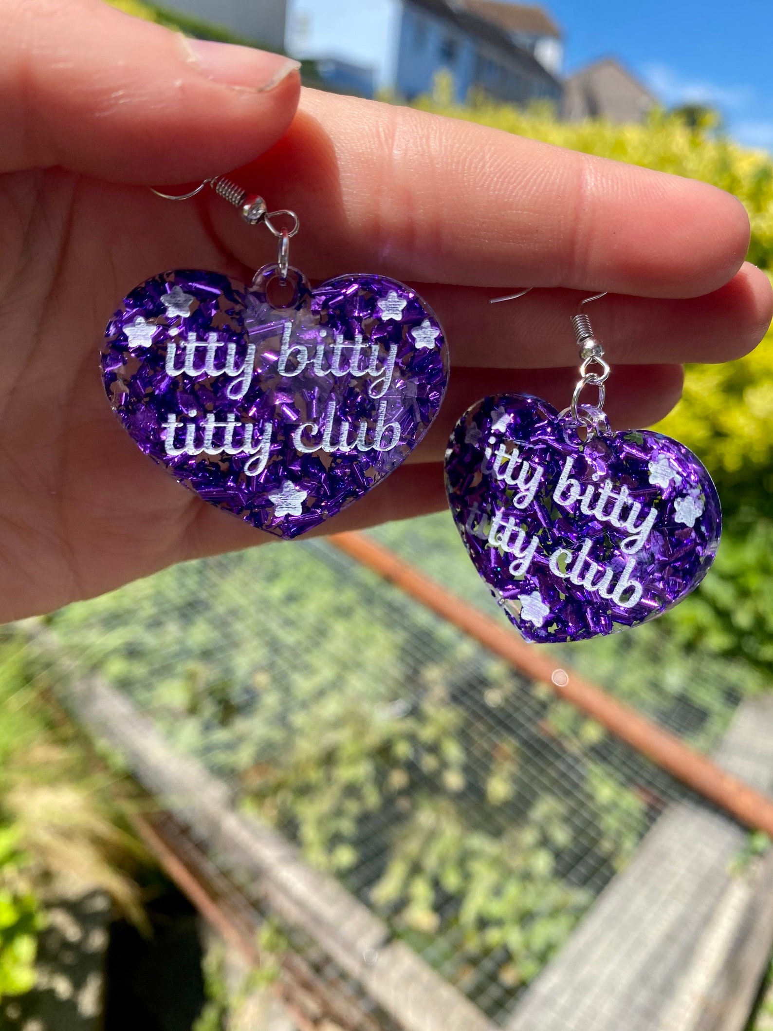 Itty Bitty Titty Club Chunky Heart Earrings - Etsy