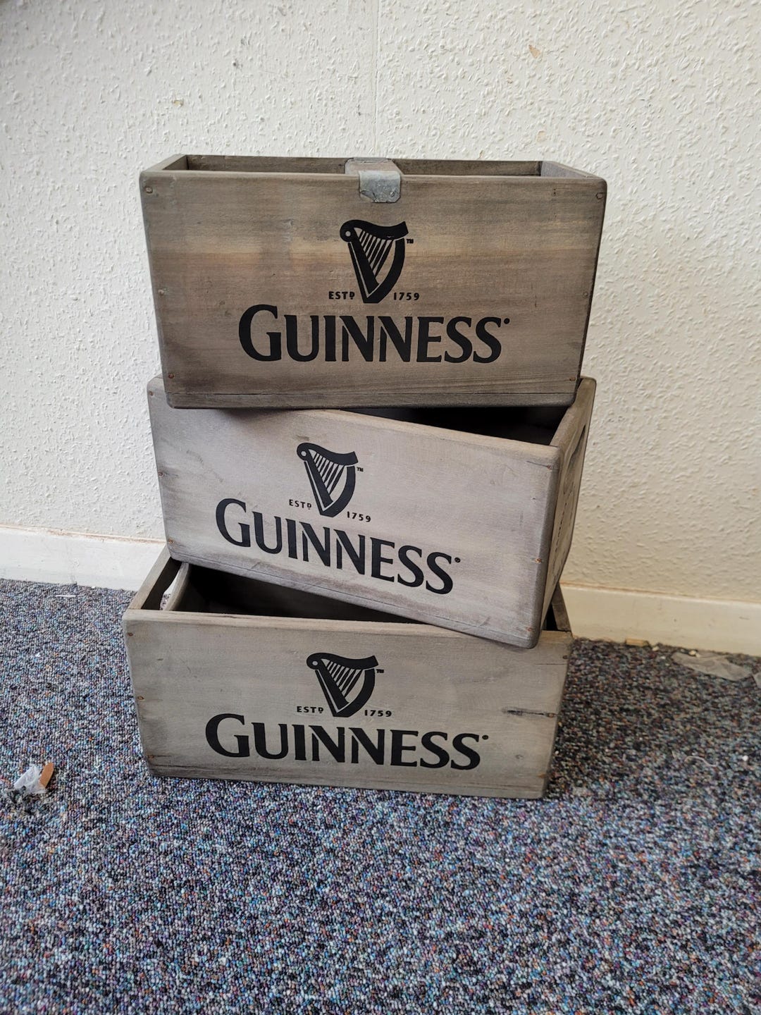 Solid Hardwood Storage Boxes 3 Sizes to Choose From Guiness St James ...