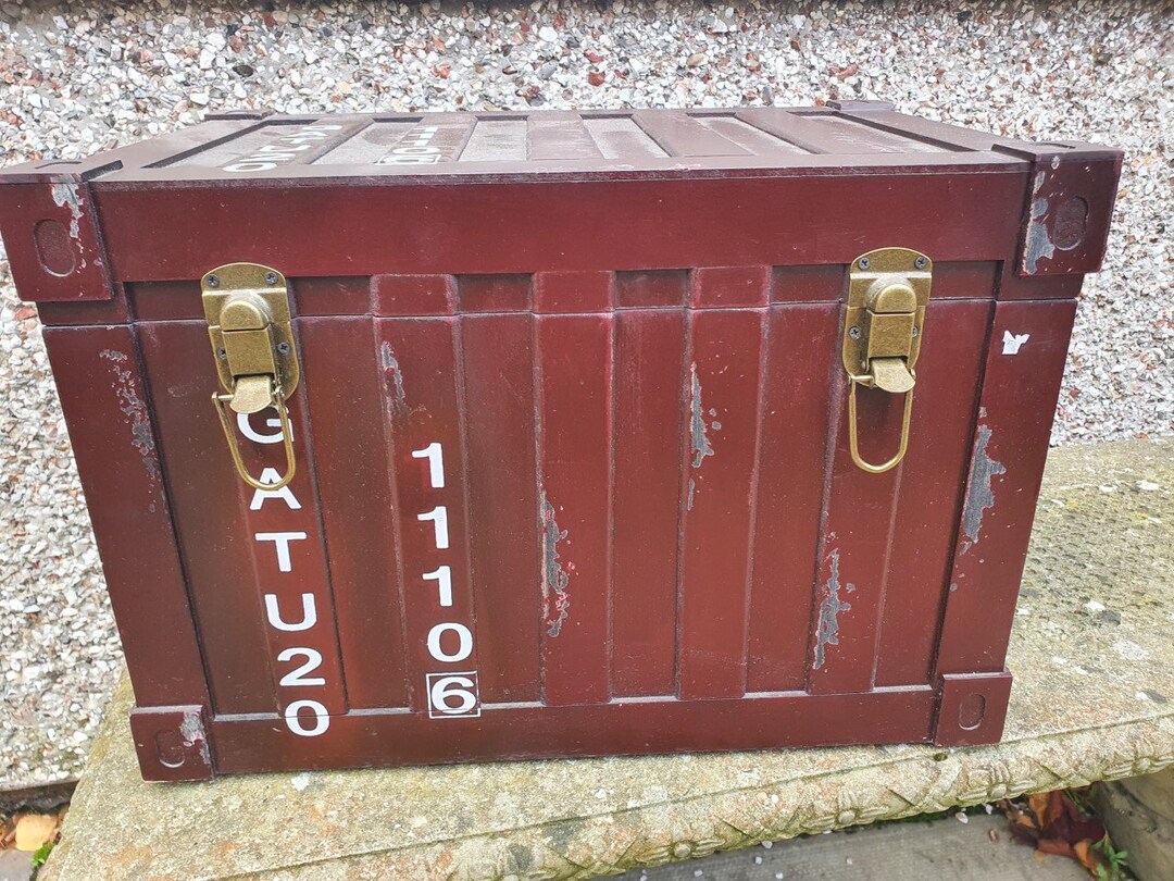 Solid Hardwood Waxed Chest Storage Box With Vegan Leather Covering ...