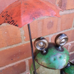 Unique Handmade From Recycled Metal Frog Figure With Brolly. A - Etsy