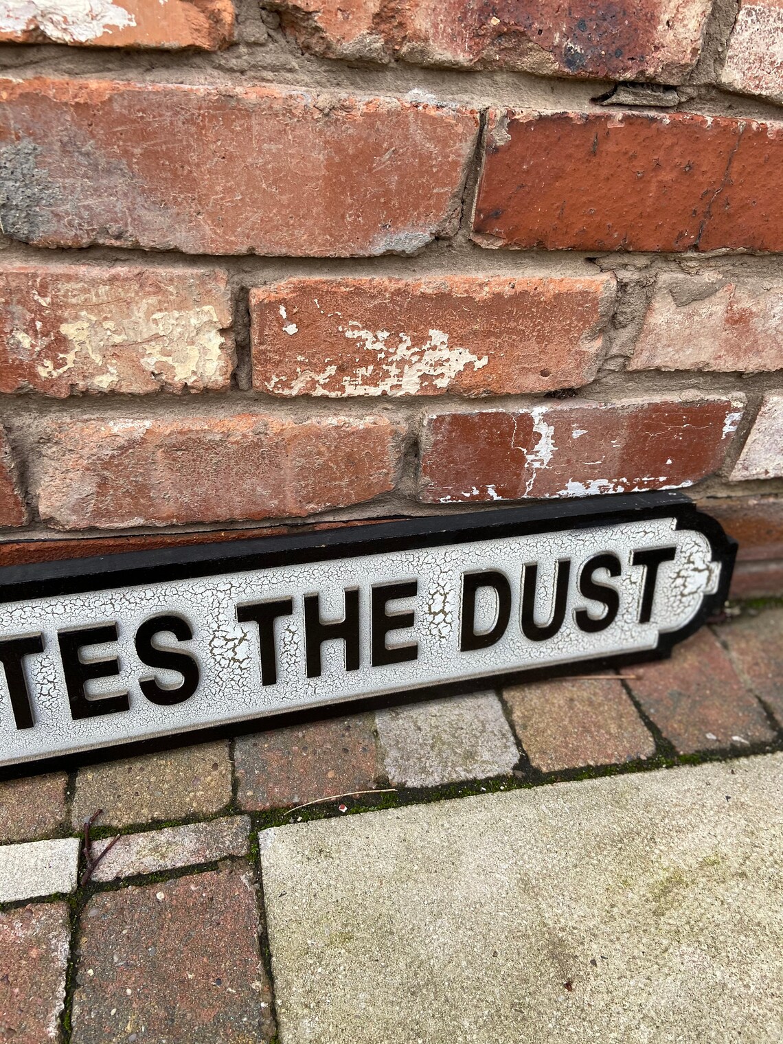 Vintage Style Solid Wood Street Sign. Black and White Rustic | Etsy