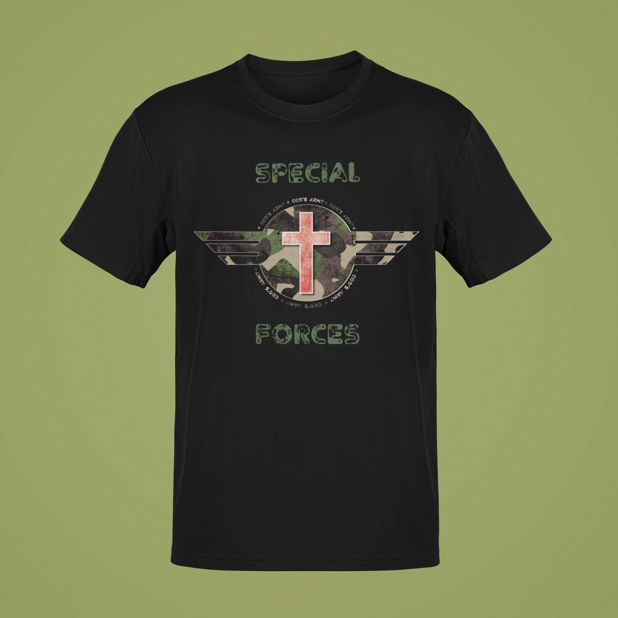 God's Army Special Forces Tee, Christian Battlefield Camouflage Shirt ...