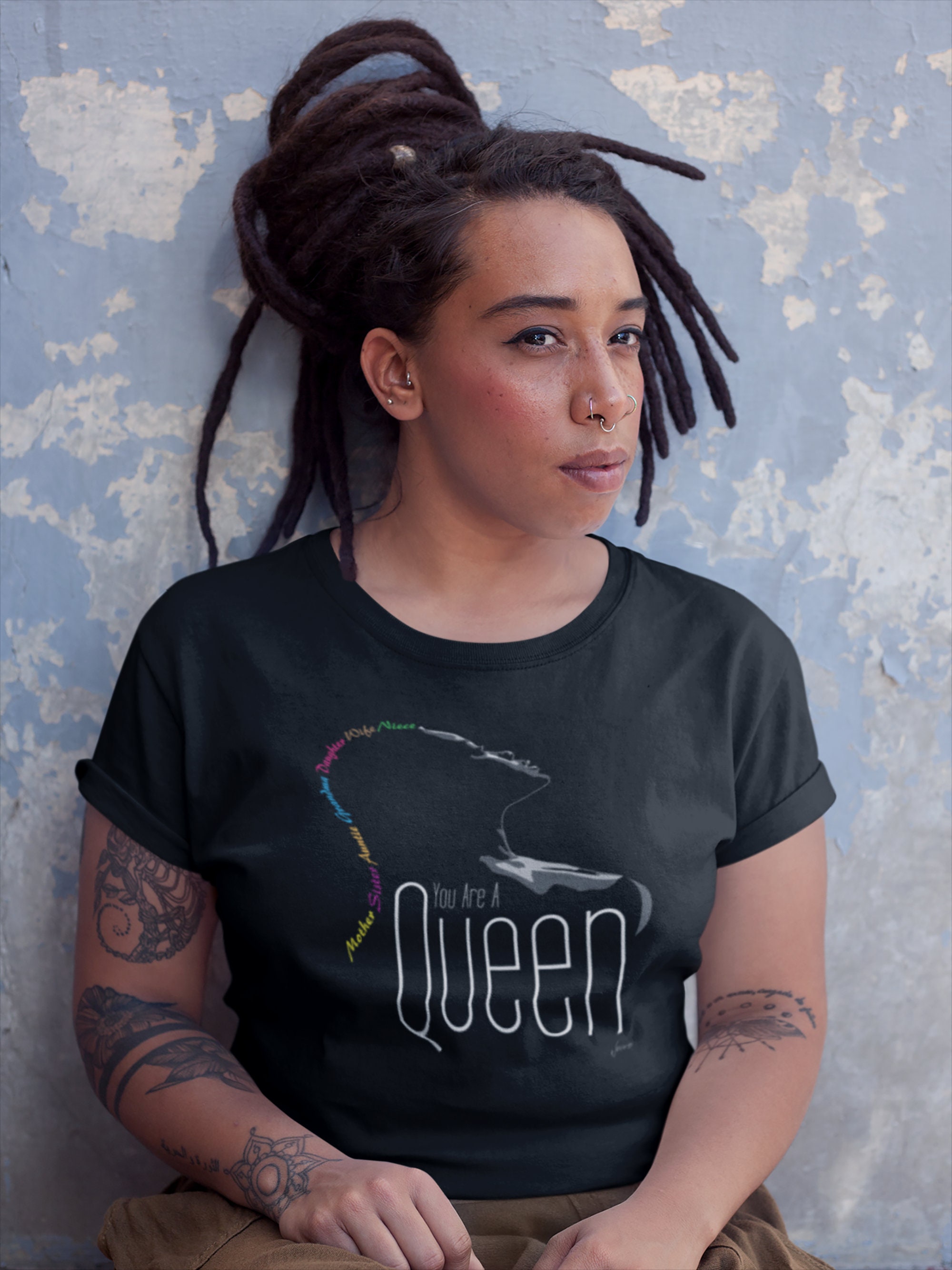 I Am A Queen T Shirt Black Girl Magic Melanin Shirt Black Etsy
