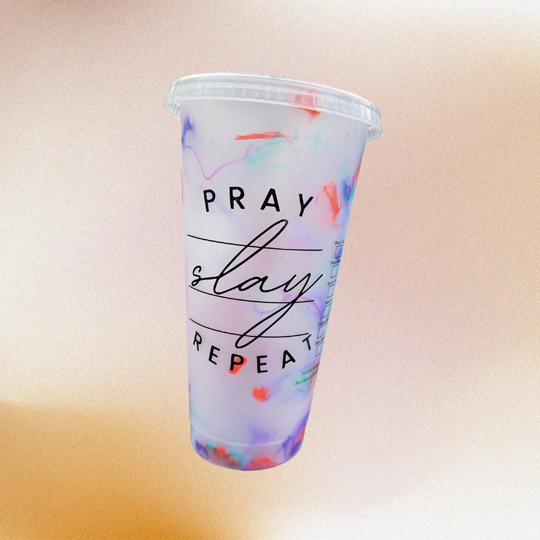 Pray Slay Repeat - Christian Gift Starbucks Cup - Etsy