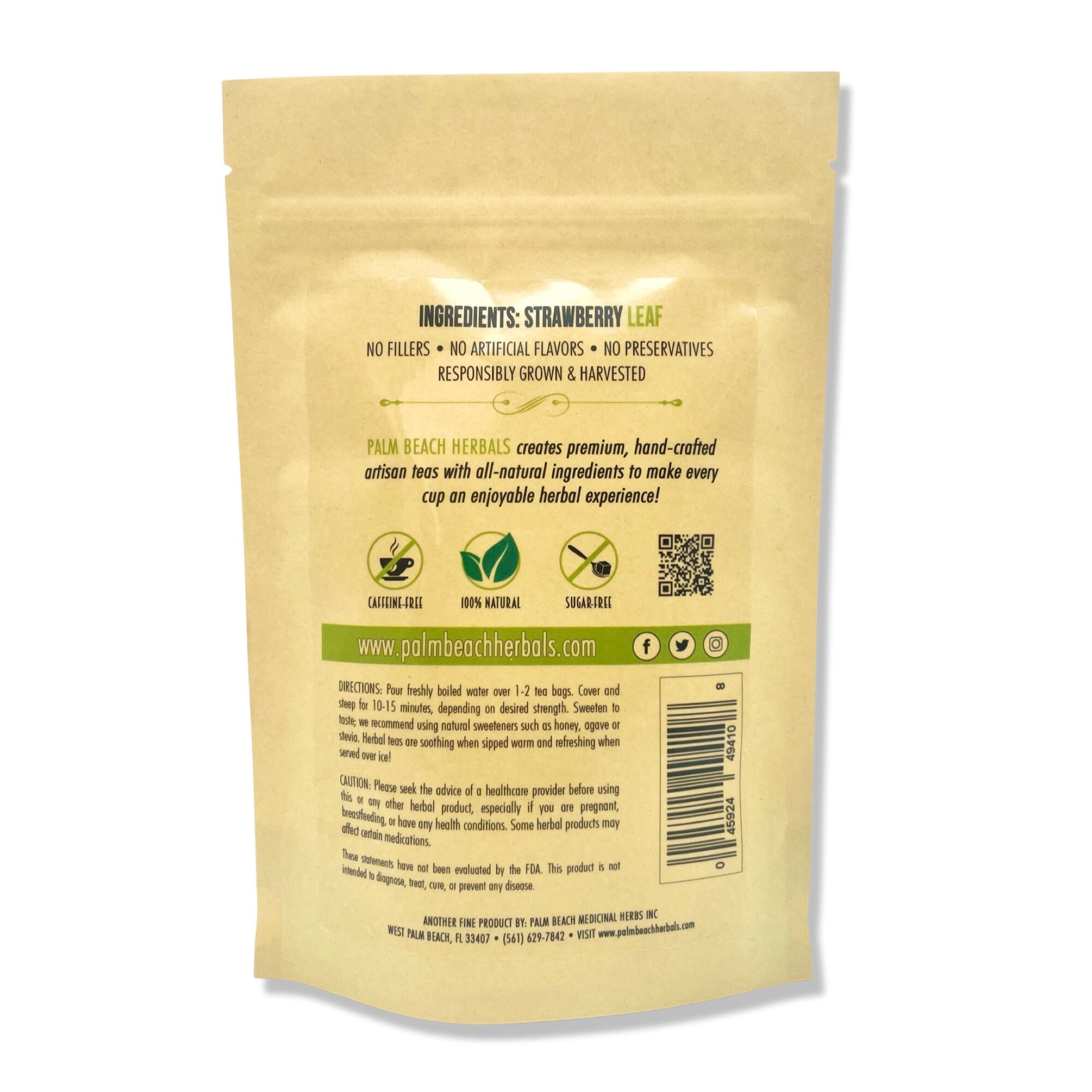 Strawberry Leaf Tea Pure Herbal Tea Series by Palm Beach - Etsy