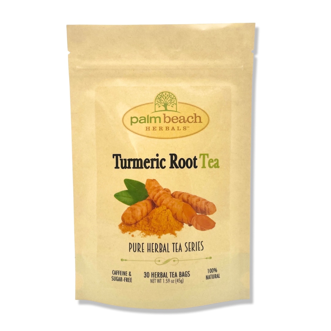 Turmeric Root Tea - Pure Herbal Tea Series by Palm Beach Herbals (30 ...