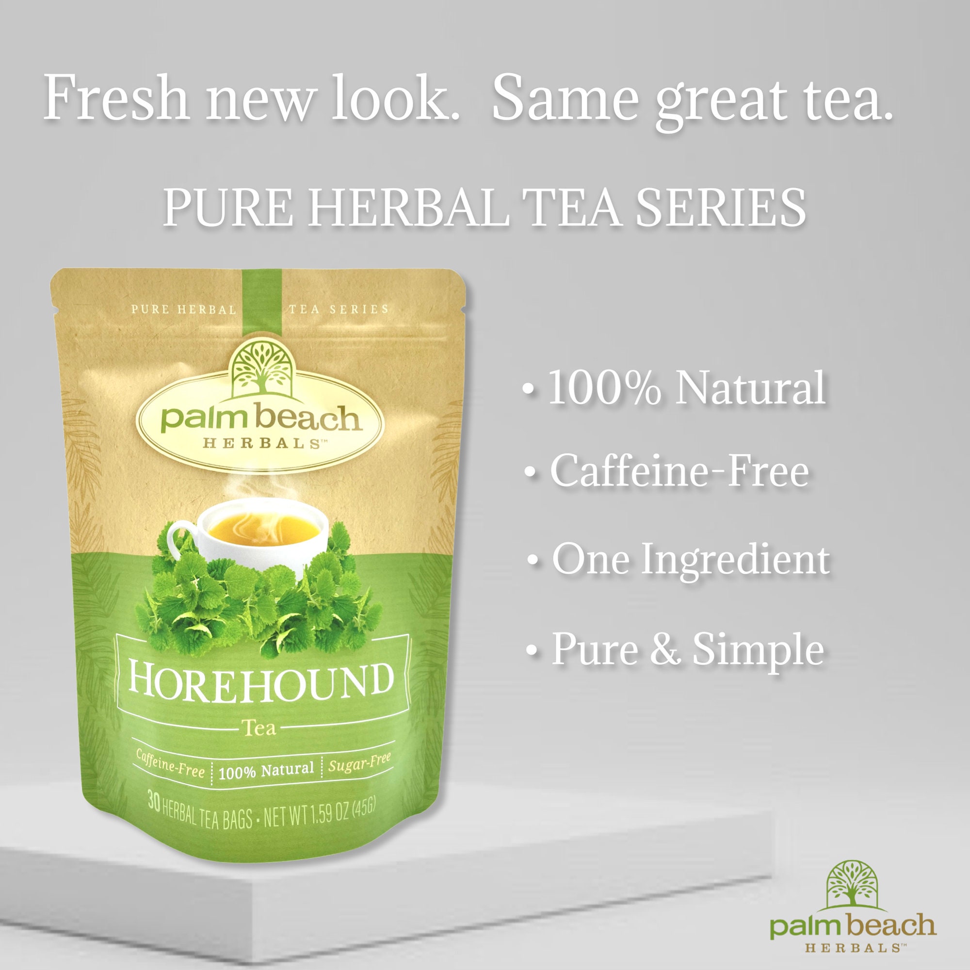 Horehound Tea by Palm Beach Herbals, 30 Count Tea Bags, Caffeine-free ...