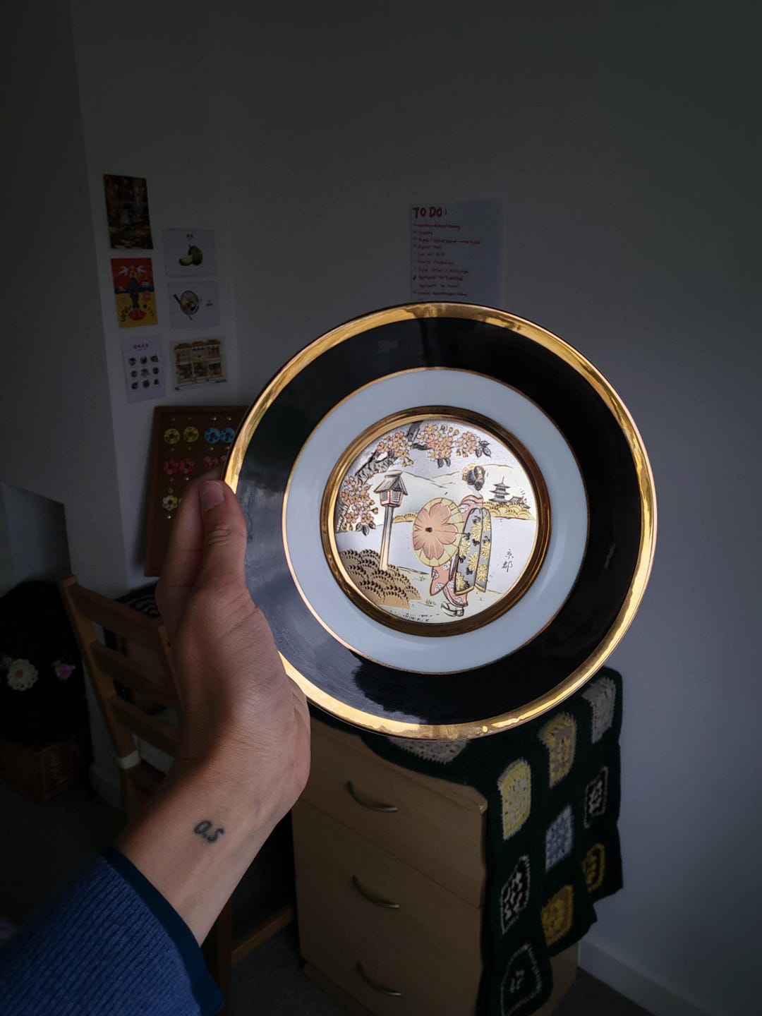 Chokin 24k Gold Edged Plate. - Etsy