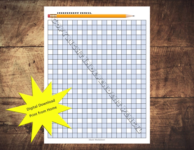 Dysgraphia Dyslexia Math Worksheet Digital Download - Etsy