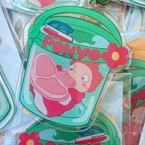 Bucket Ponyo Acrylic Keychain Studio Ghibli Ponyo - Etsy