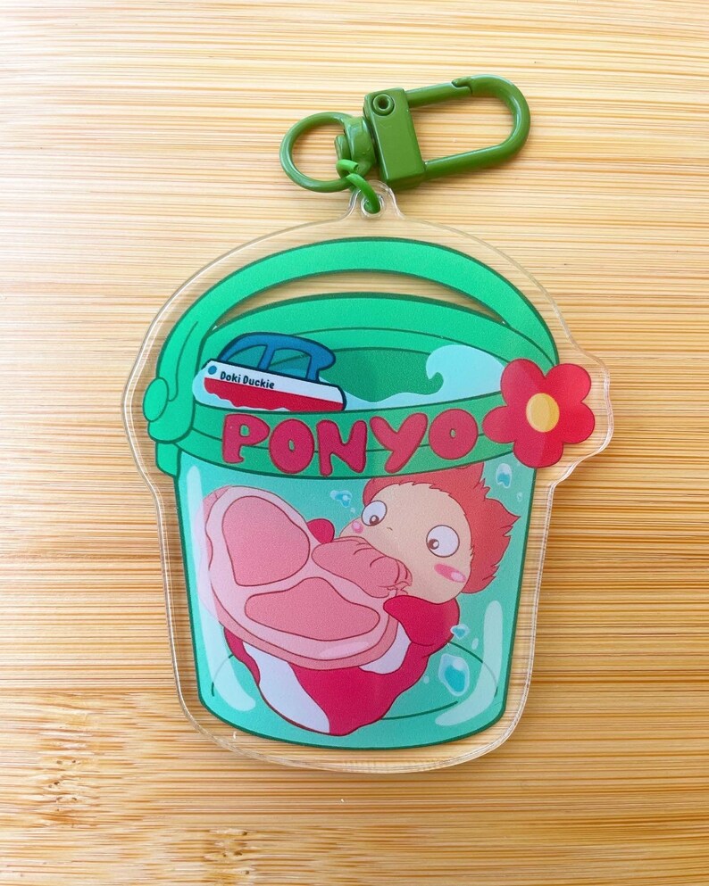 Bucket Ponyo Acrylic Keychain Studio Ghibli Ponyo - Etsy