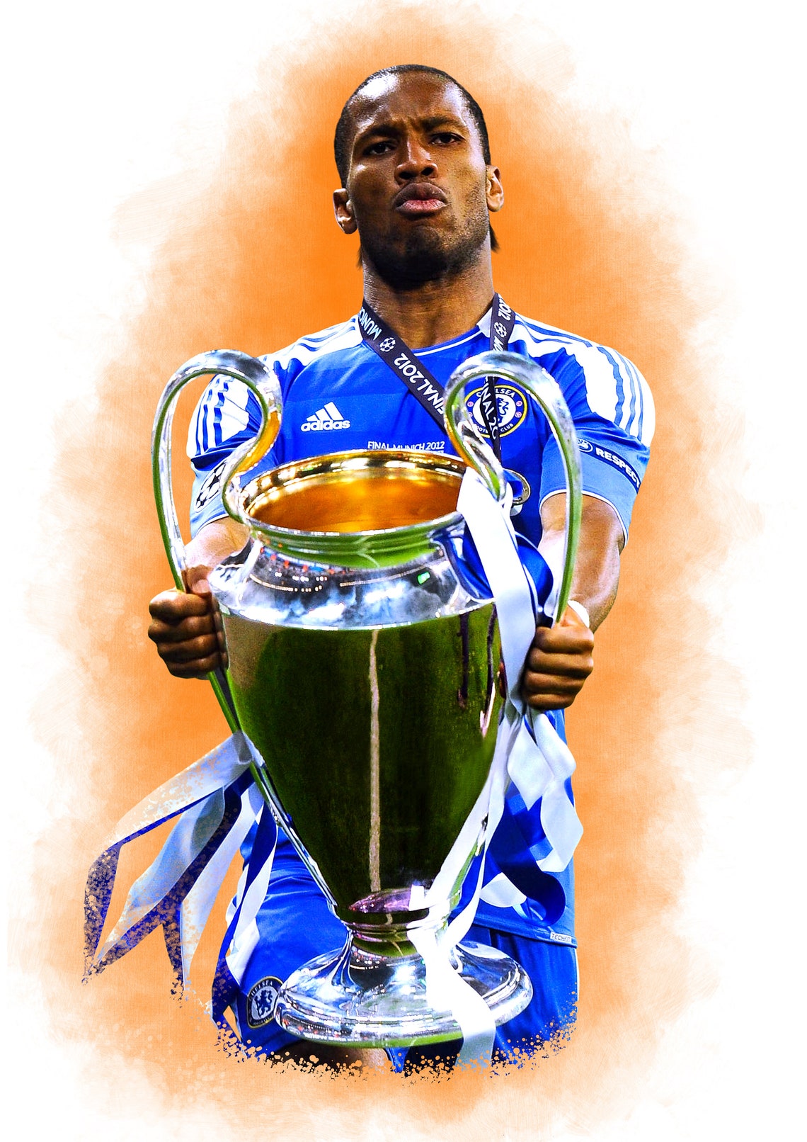 Didier Drogba Chelsea Print Football Gift Côte | Etsy