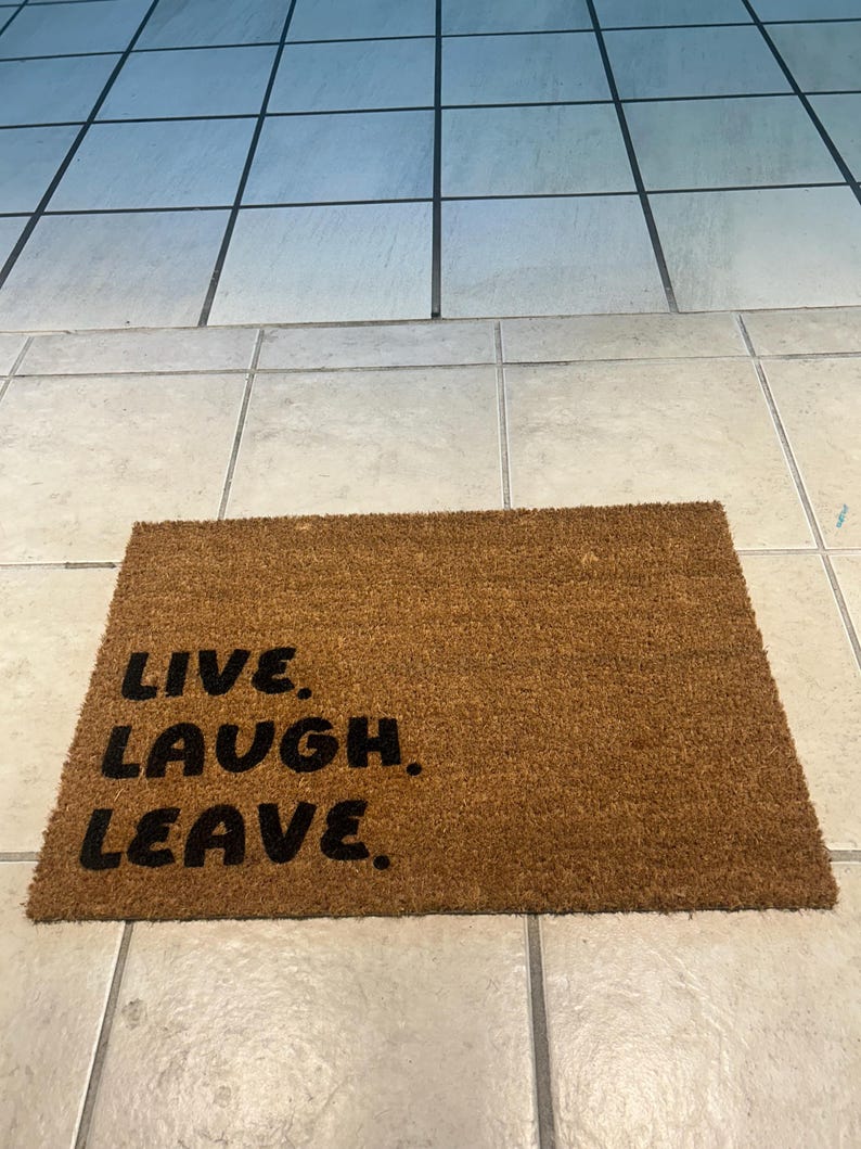 Live Laugh Leave Doormat - Etsy