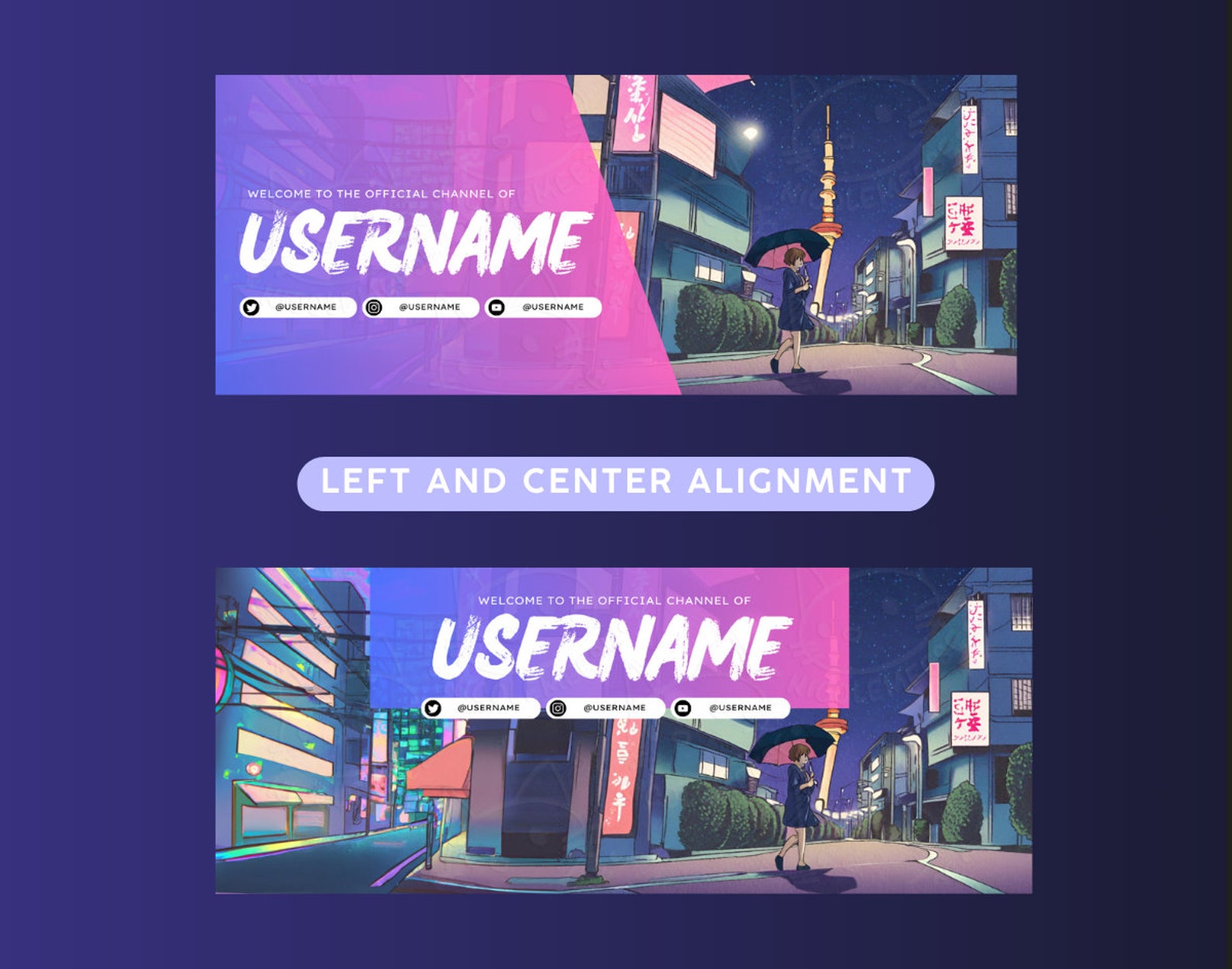 Twitch Banner for Streaming Fully Customizable Canva Template Profile ...