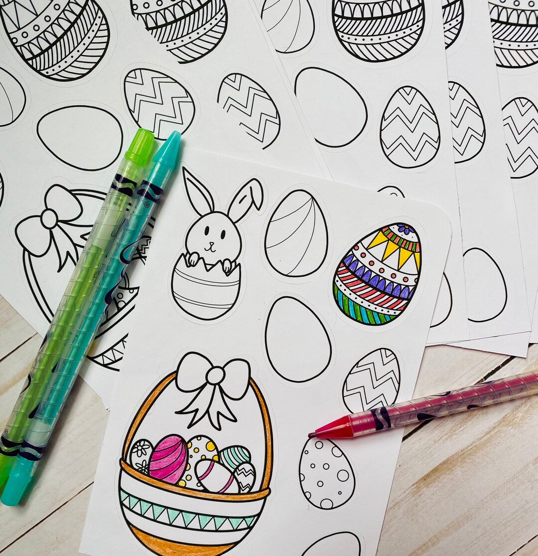 Easter Coloring Sheet - Class Set, 24 Pack - Etsy